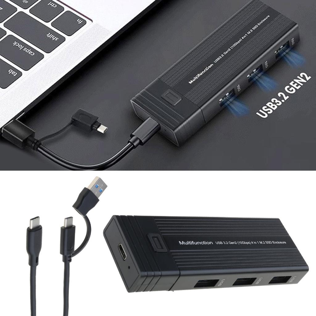 M.2 External SSD Case USB C 3.2 Connection 10Gbps Transfer For NVMe ...