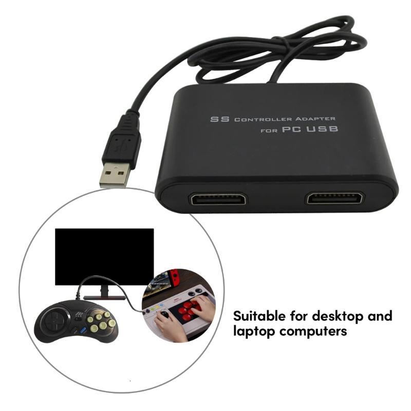 Game Controller Adapter Controller Adapter Converter for PC Double Port ...