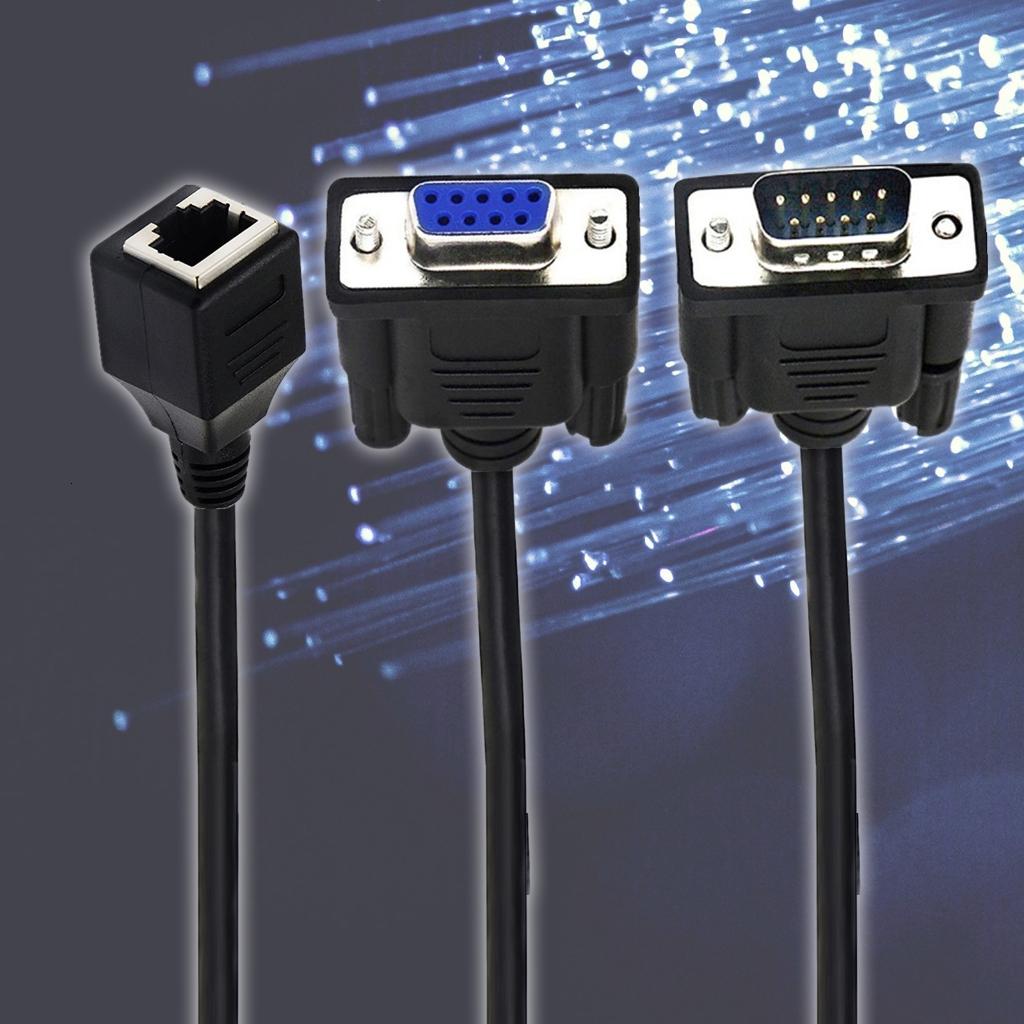 RS232 DB9 to RJ45 Adapters DB9 9Pin Connectors Female & Male to RJ45 ...