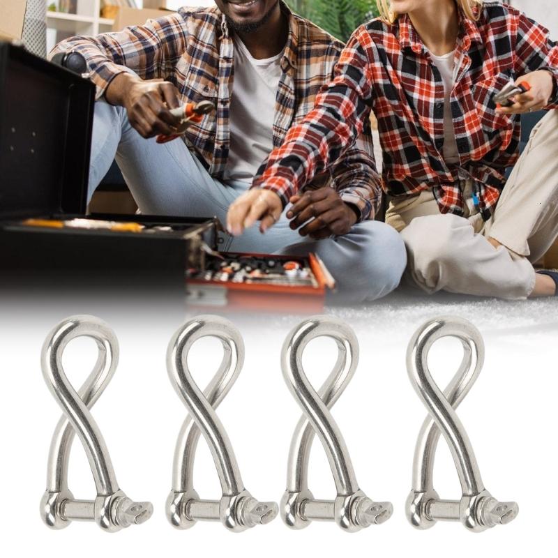 Screw Pin Shackle Twisted Shackle Screw Pin Rustproof Heavy Duty ...