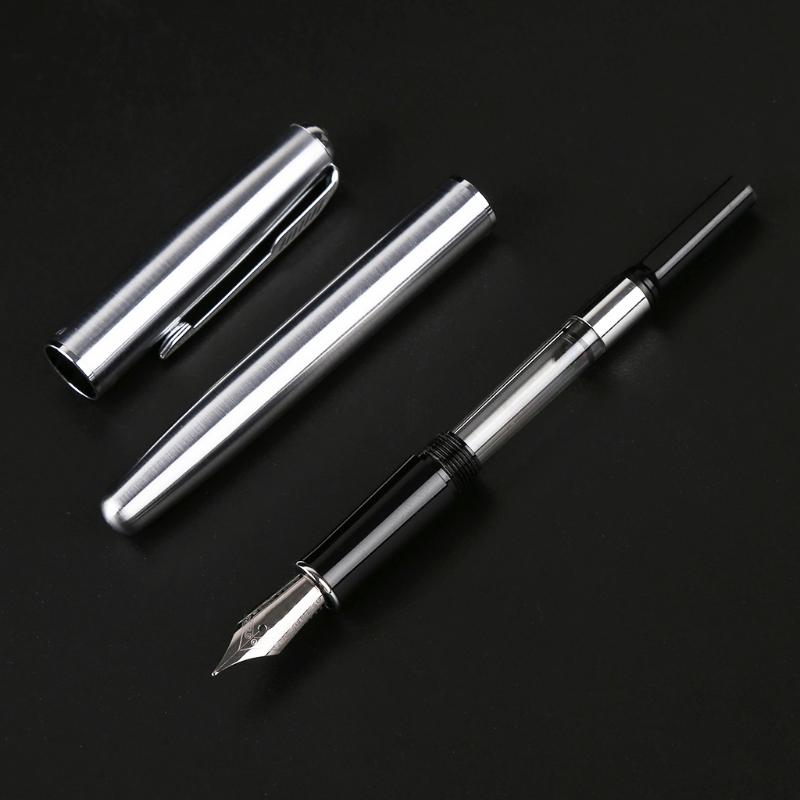 Hero 5020 Silver Stainless steel Fountain Pen With Standard for M Nib ...