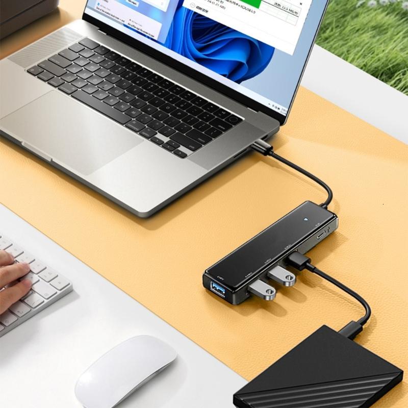 USB Adapter 4 Port Expander Splitter 5G for Laptop Flash Drive Hard ...