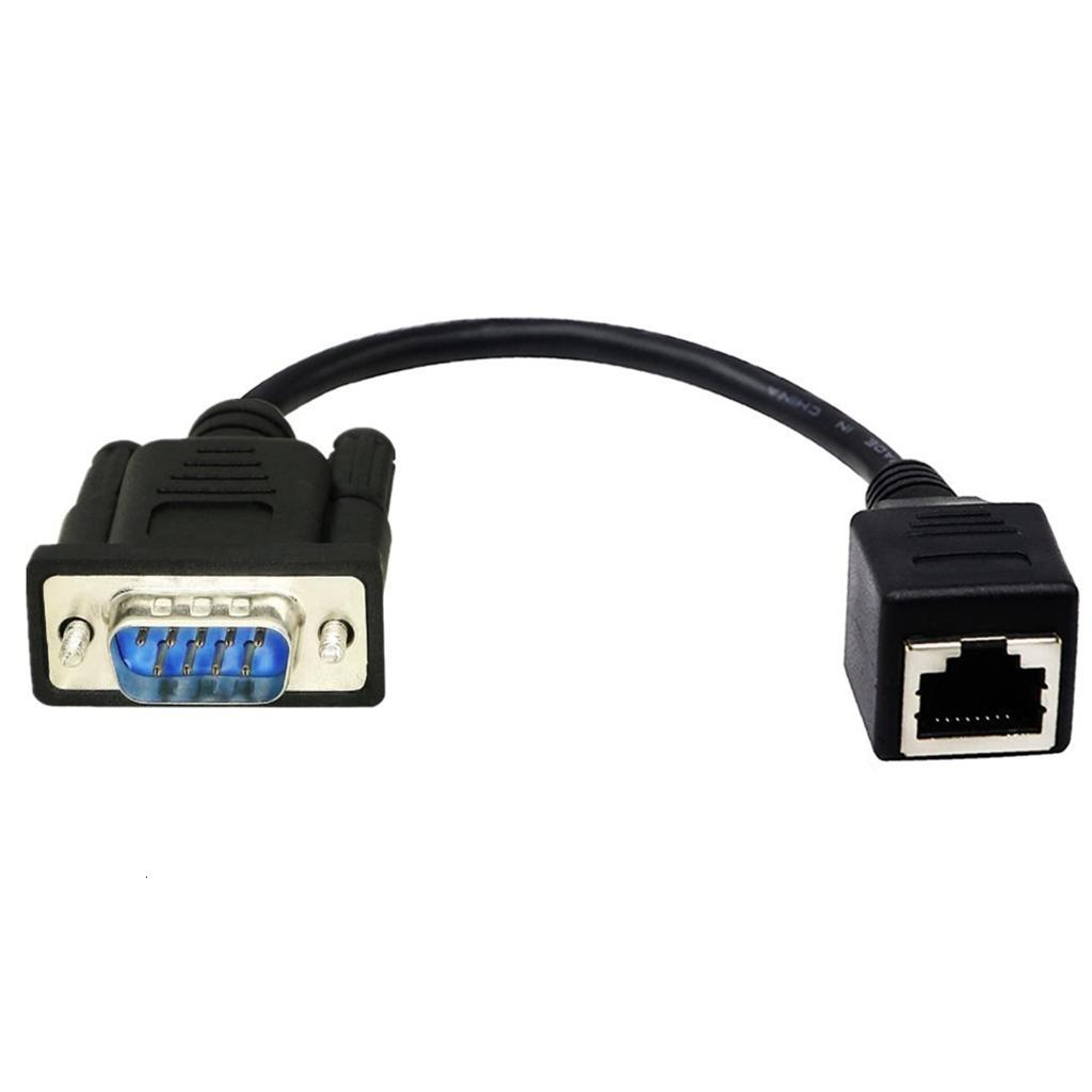 RS232 DB9 to RJ45 Adapters DB9 9Pin Connectors Female & Male to RJ45 ...