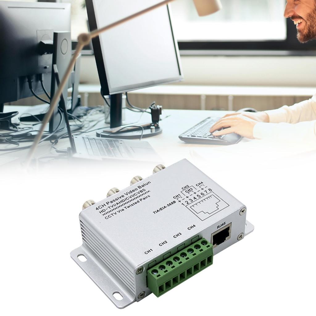 UTP 4 Channel Passive Video Balun Transceiver BNC to RJ45 UTP Cable ...