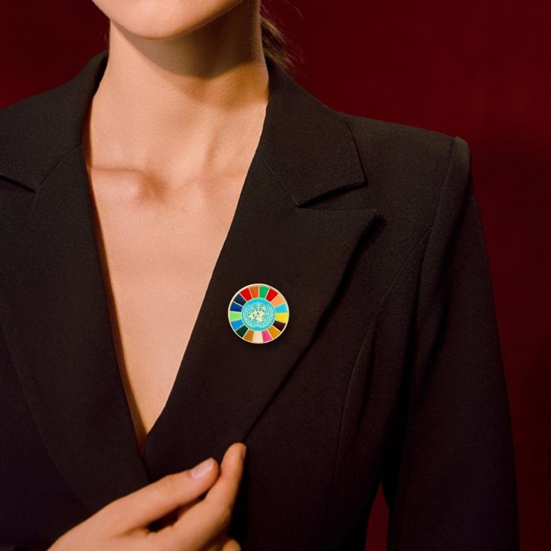 Enamel Sustainable Development Goals Pin United Nations SDGs Brooch ...