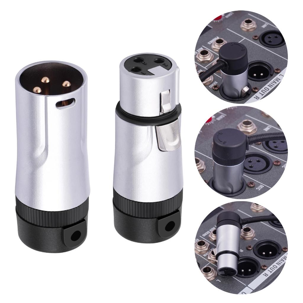 2Piece 3Pin Mic Auditory Connectors, Professional Male And Female ...