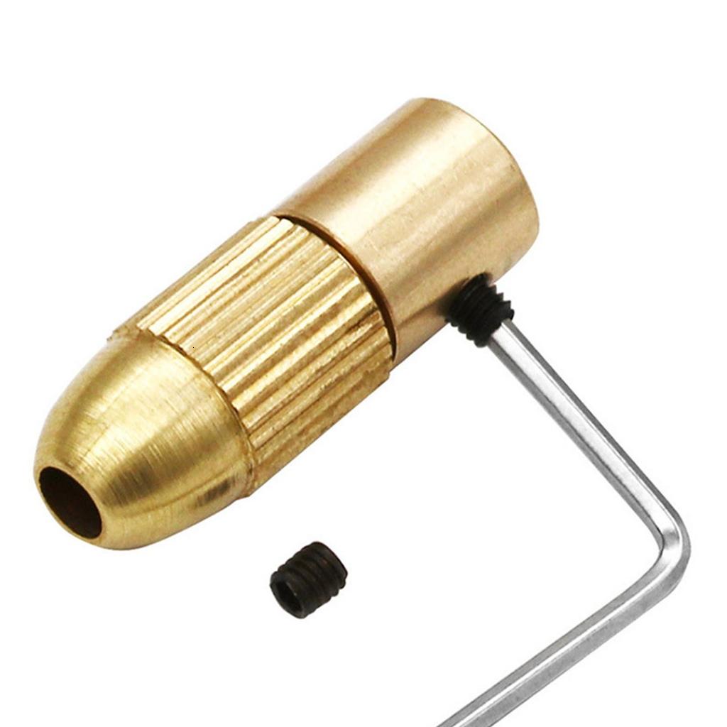 Copper Self Tightening Drill Chuck Hand Drill Clamp Brass Woodworking ...