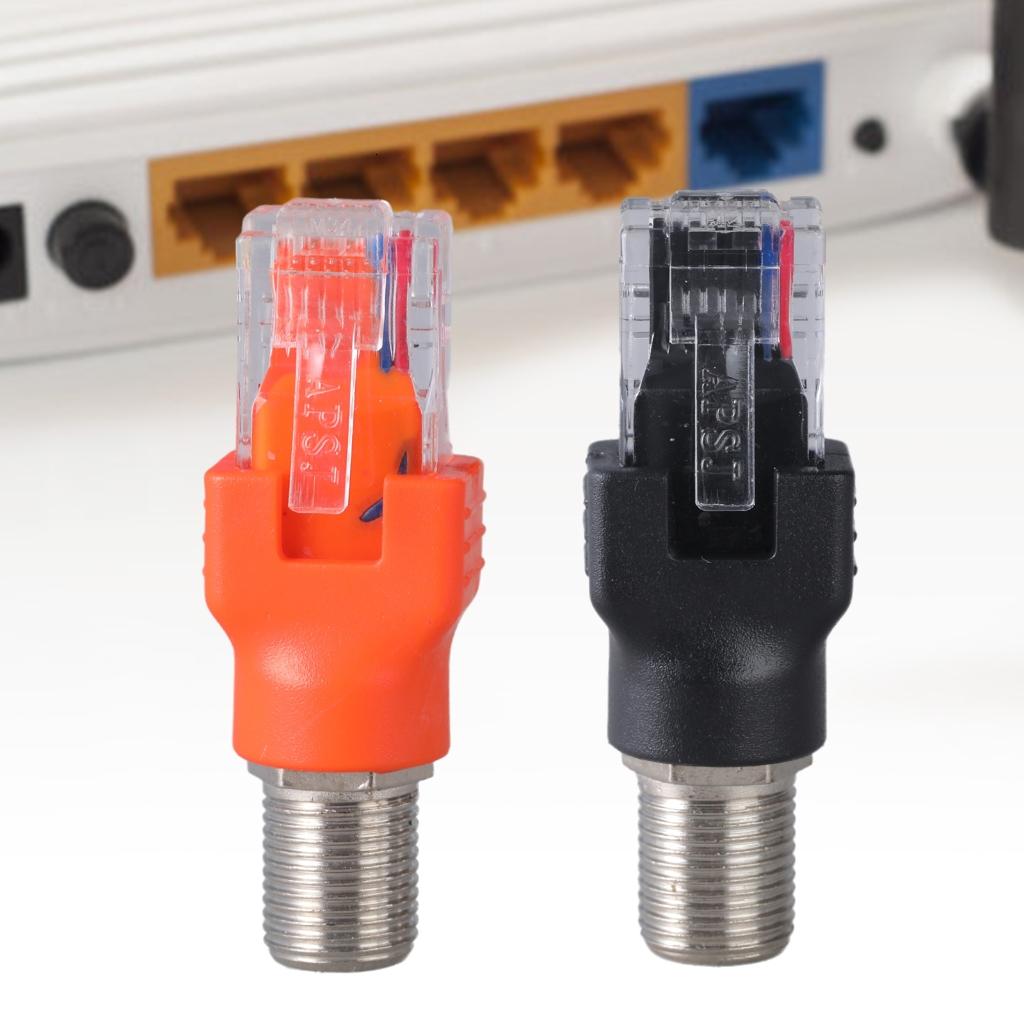 1Piece RF to RJ45 Adapter RJ45 to RF Connectors Coaxial to Ethernet ...