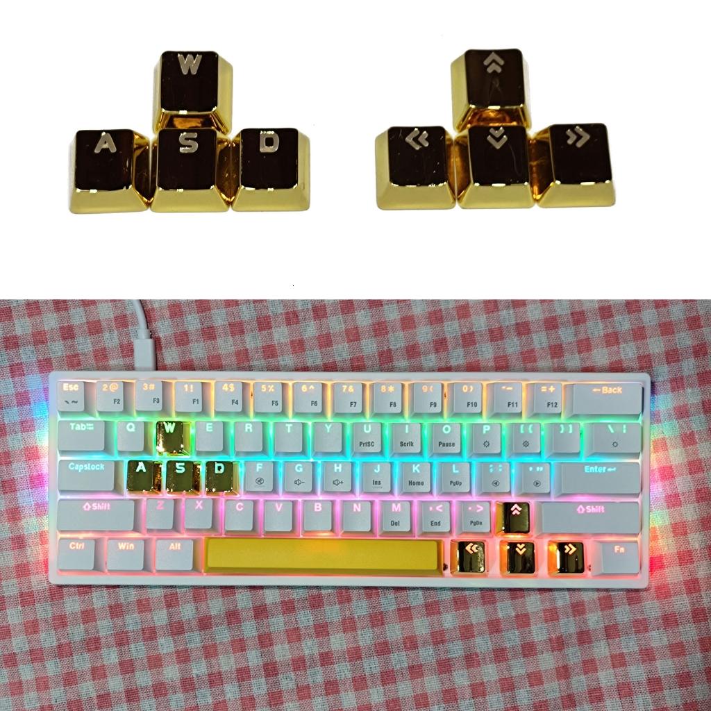 Mechanical Keyboard Keycaps Durable Zinc-Alloy Keycap Set Backlit WASD ...