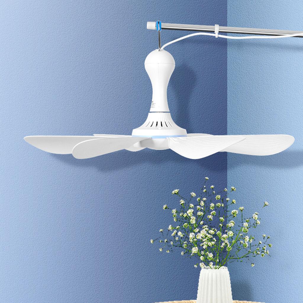 Universal 5V USB Ceiling Canopy Fan Timing 4 Speed Hanging Outdoor Camp ...