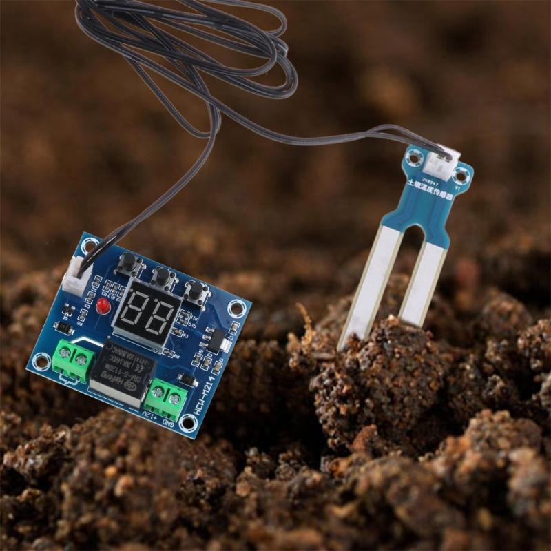 Compact Electronic Module 12V Soil Humidity Sensor Controller ...