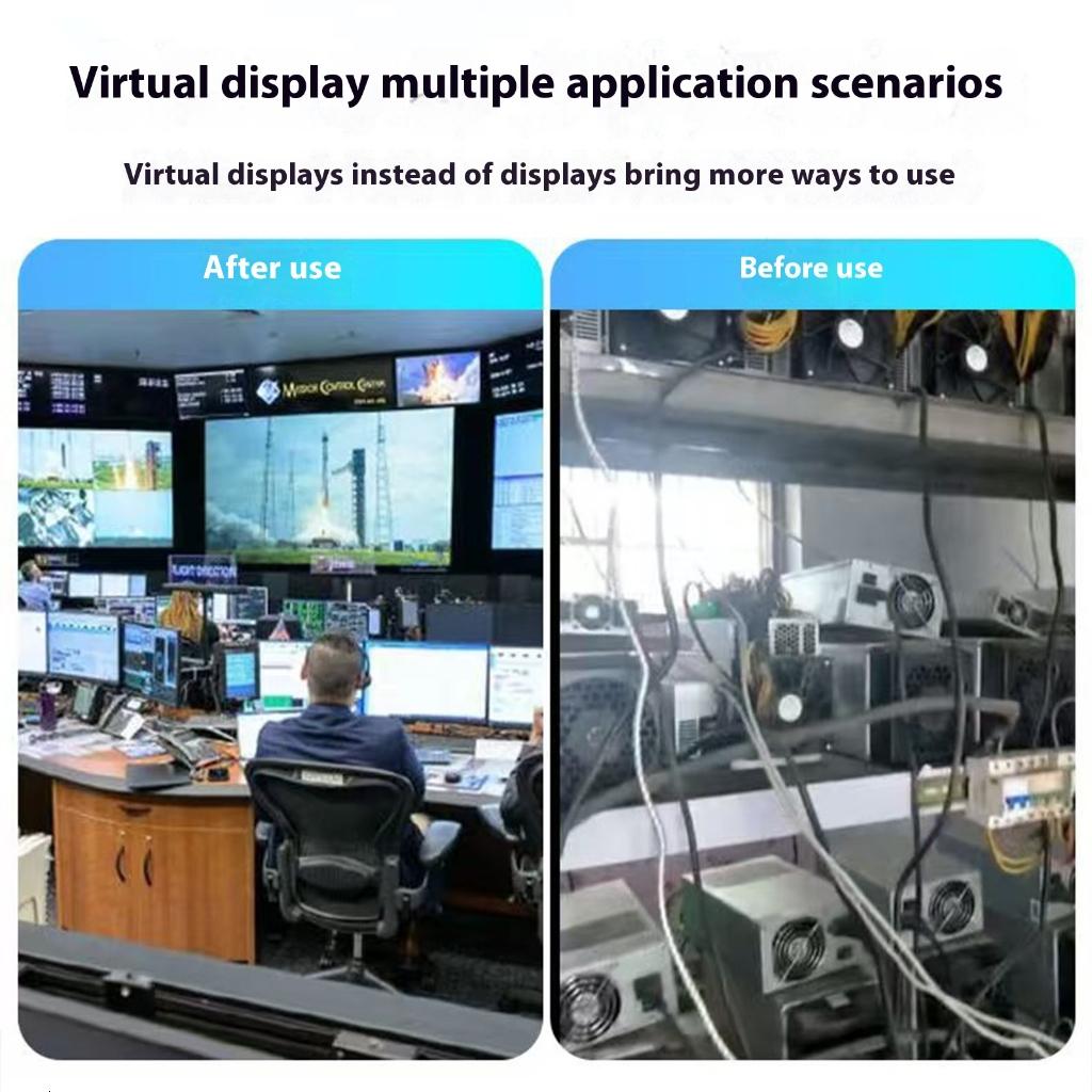 Type C Virtual Display EDID Emulators Adapter For Headlessly 4K 60Hz ...