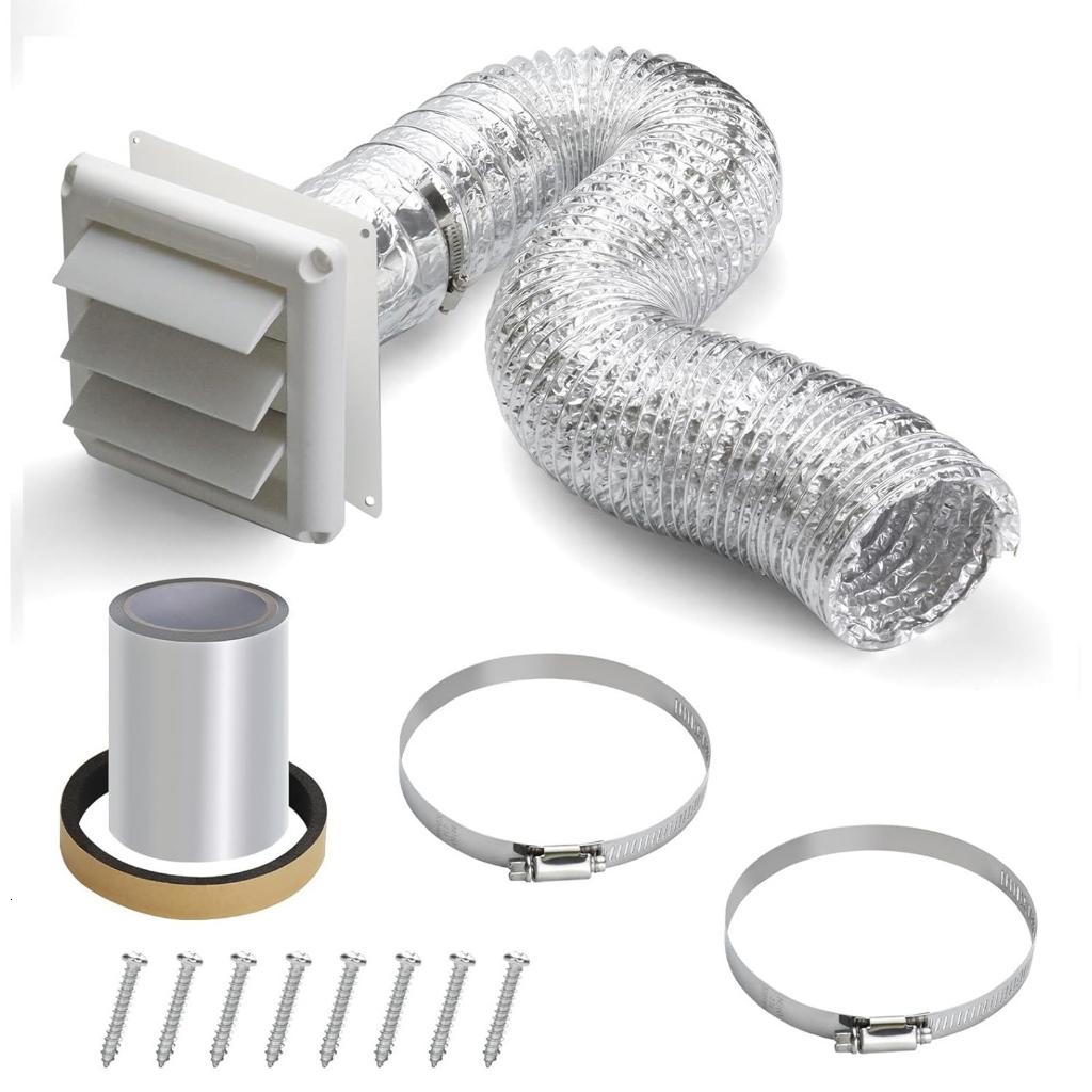 4Inch Dryer Wall Ventilation Duct Kits Dryer Vent Hose Connectors Wall ...