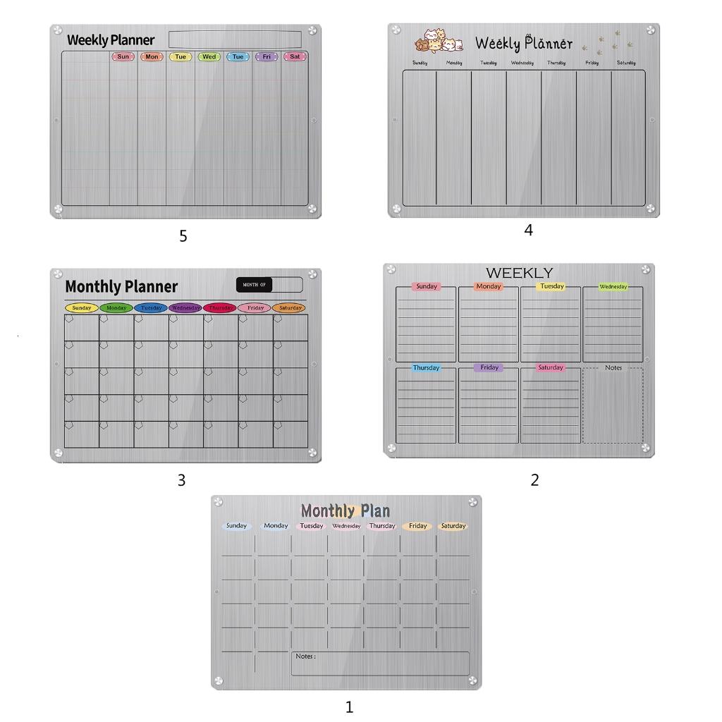 Clear Acrylics Magnetic Checklist Board Weekly Monthly Calendar ...