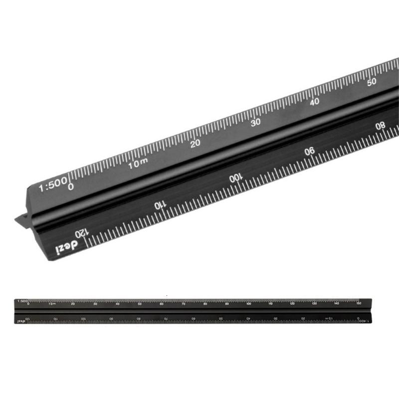 300mm Aluminum Triangular Scale Ruler Architectural Scale Ruler Metal ...