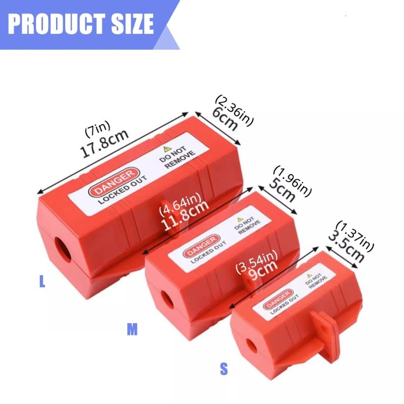 Plastic Tagout Plug Power Lock Portable Electrical Plug Lock Lockout ...