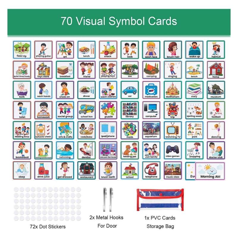 Visual Schedule for Home Day Night Autism Routine Chart Cards Visual ...