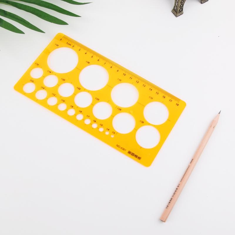 K Resin Circles Geometric Template Ruler Stencil Drawing Measuring Tool ...