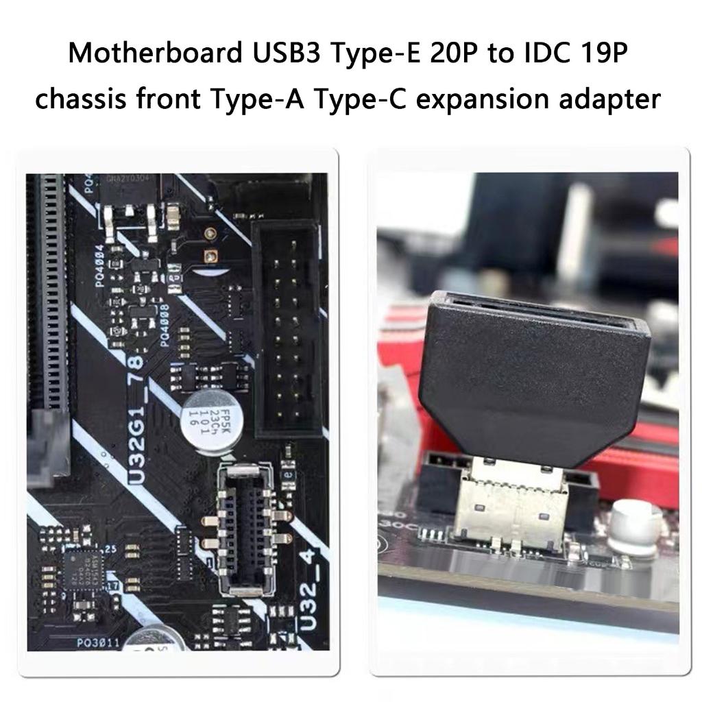 USB Type E 20Pin To USB 19P Chassis Front Converters Motherboards Type ...