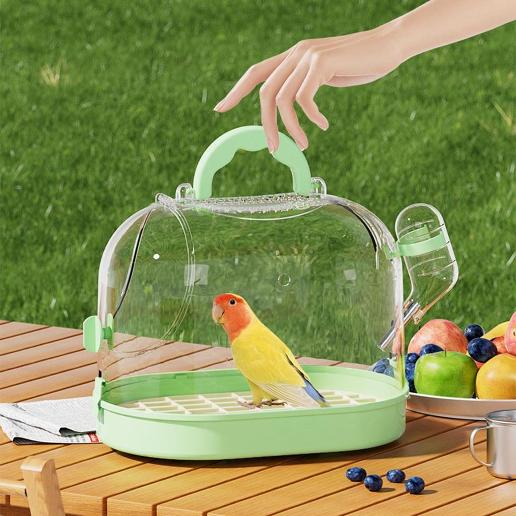 Clear Bird Transport Cage for Travel Outdoor Bird Carriers Cage with ...