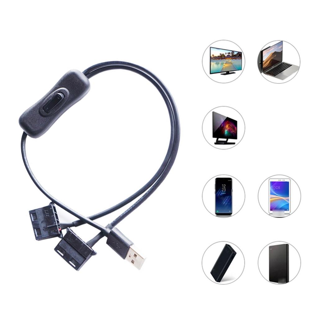 USB To 4Pin PC Fan Adapter Cable, 12V Sets Up Voltages Option, 145mm ...