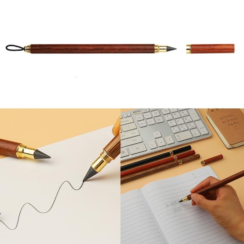 Erasable Inkless Pen Wooden Everlasting Pen Refillable Everlasting Pen ...
