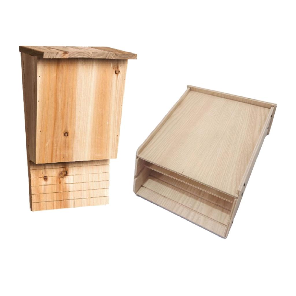 Wood Bat Box Classical Single Chamber Bat House Outside Bat Box for ...