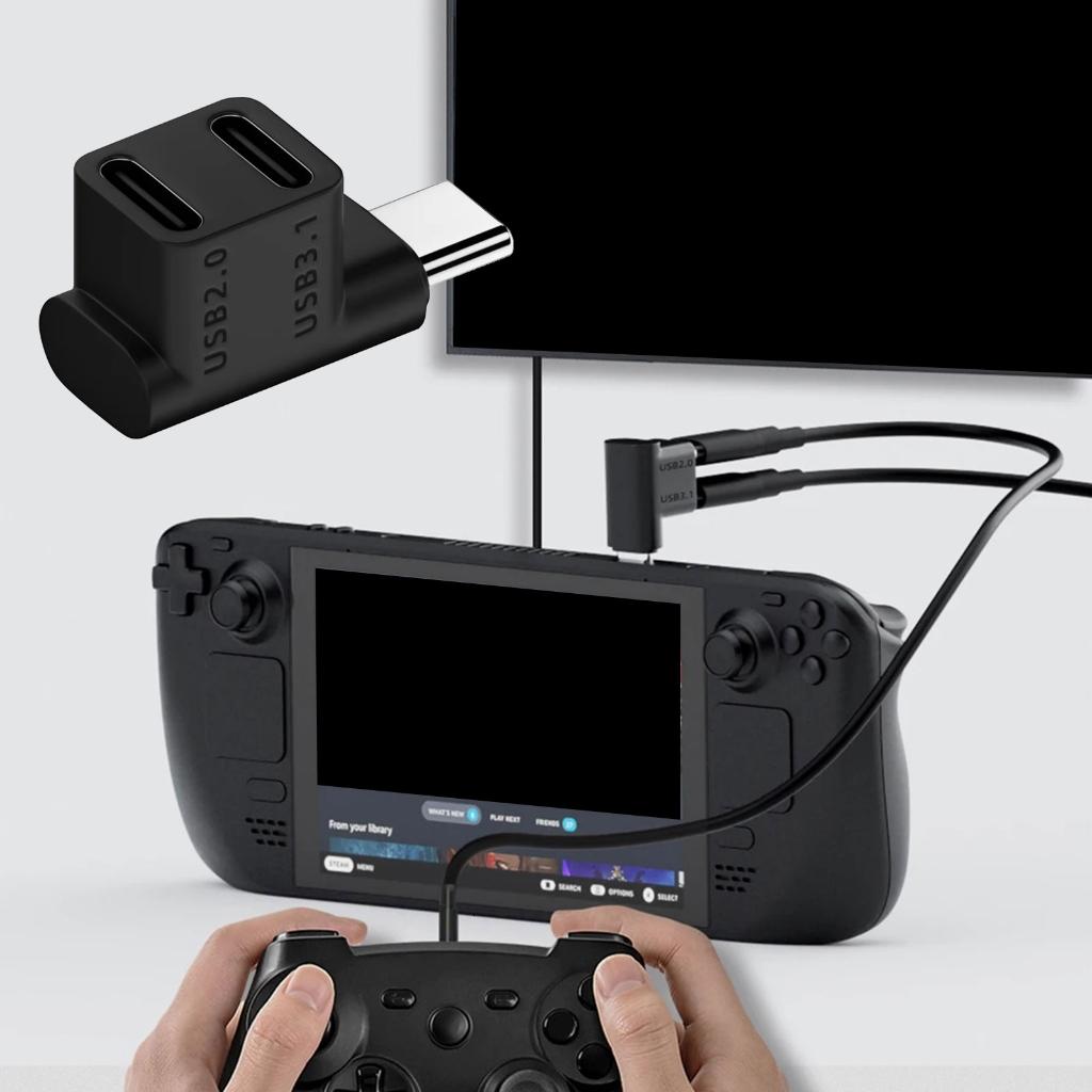 Type C USB 3.1 10Gbps PD100W Charging Adapter 180 Degree Type C Male to ...