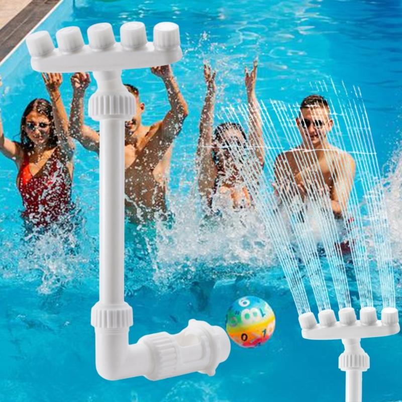 Adjustable Pool Fountain 5 Nozzles Waterfall Sprinklers Coolers ...