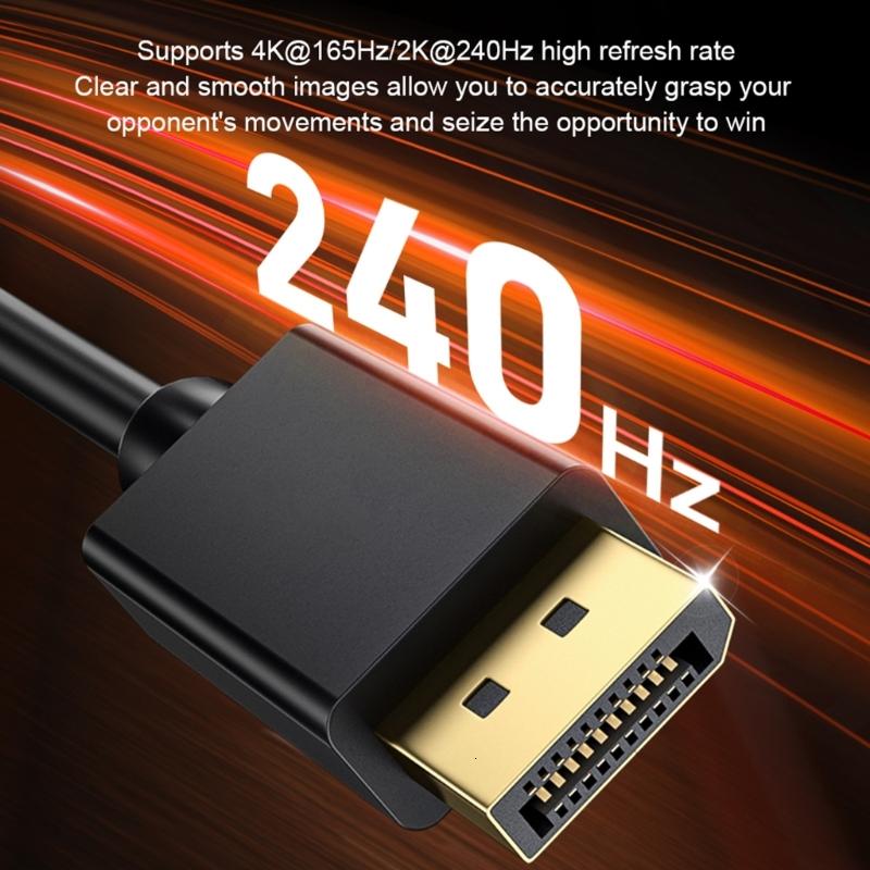 DisplayPort Cable 8K 60Hz 4K165Hz 2K240Hz 4 Layer Shielded Fast Speed ...