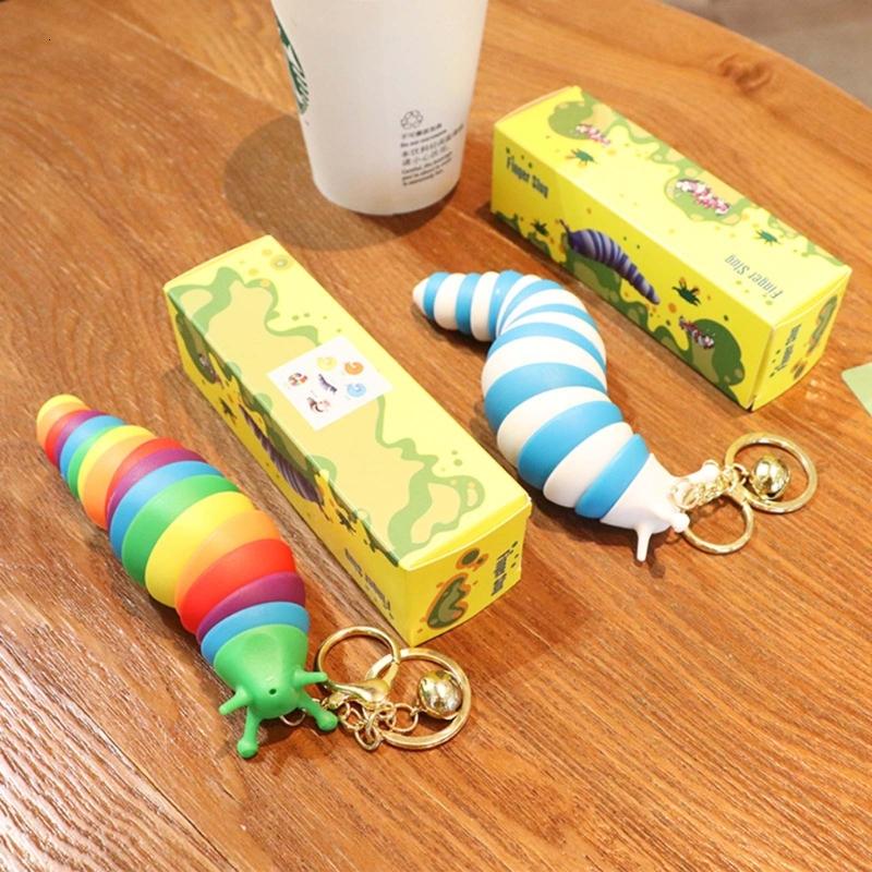 3D Slug Fidget Toy Fidget Slug Articulated Flexible Relief Anxiety Slug ...