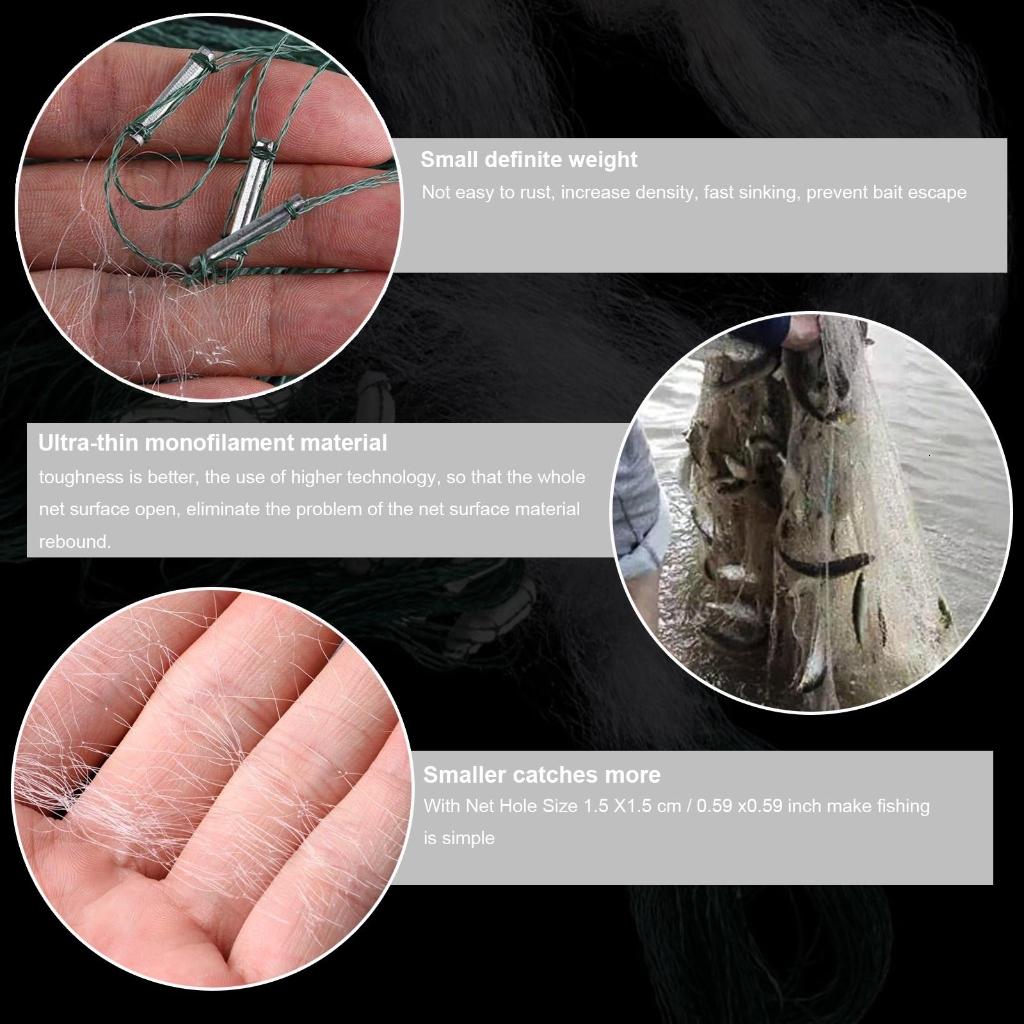 Single Layer Monofilament Fishing Net Fish Gill Net with Float Trap for ...