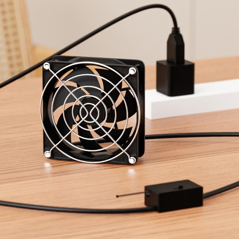 USB Powered Temperature Control Cooling Fan 3 Speed Adjustable ...