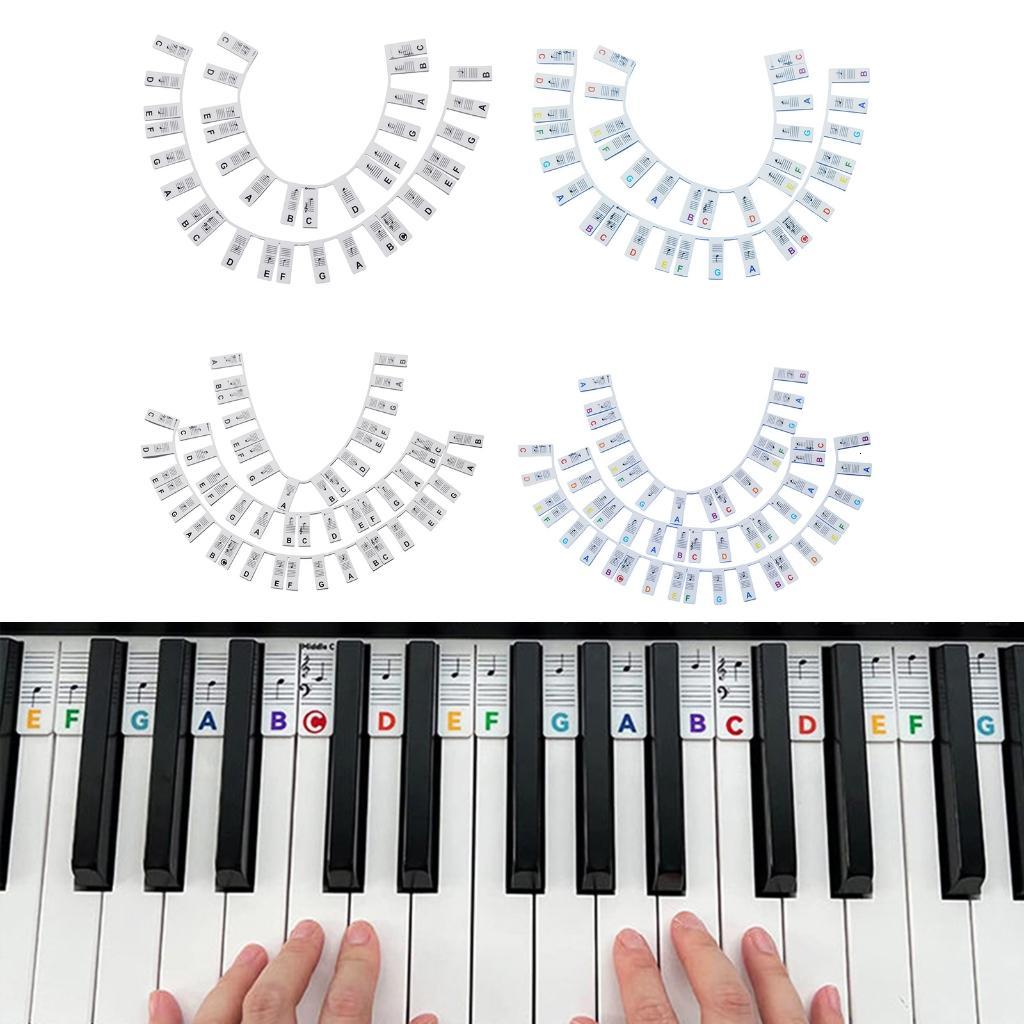 Removable Piano Keyboard Note Labels Reusable Piano Keyboard Letters ...