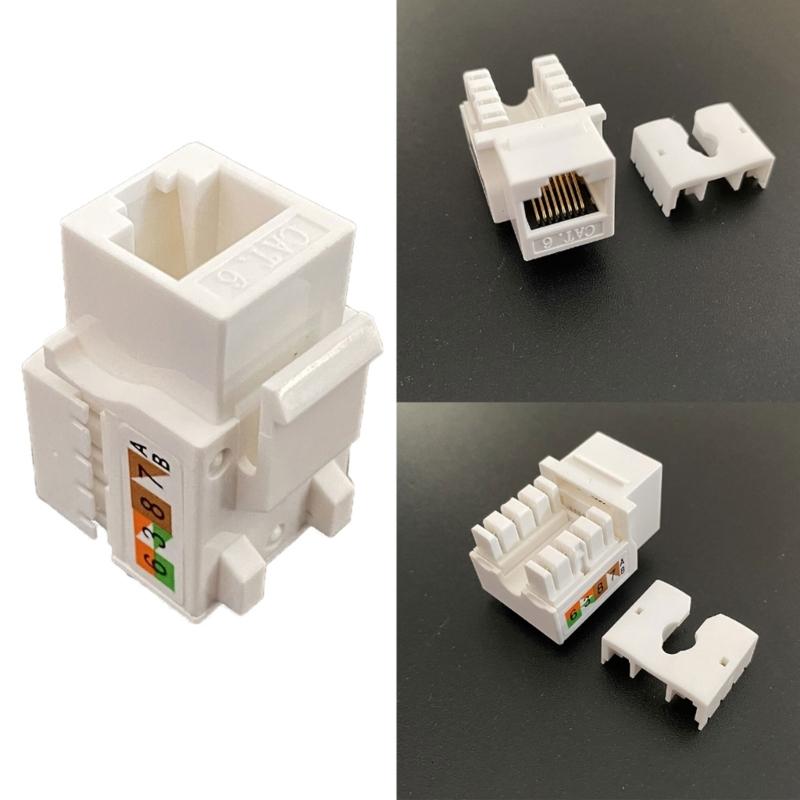 2Pcs RJ45 Cat6 Keystone Jack Insert, Punch Down Keystone Jack Adapter ...