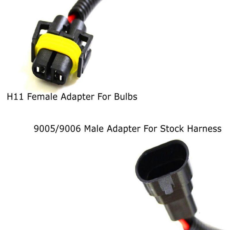 9006 Bulb to H11 H8 Headlight Fog Light Conversion Wiring Plug Adapter ...