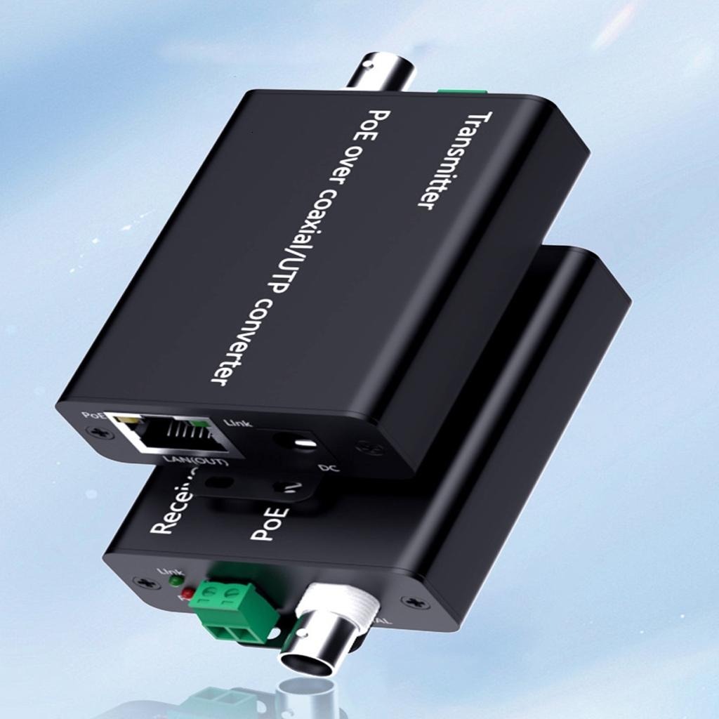 POE Coaxial Extender 500M Transmission Power Over Ethernet Converter ...