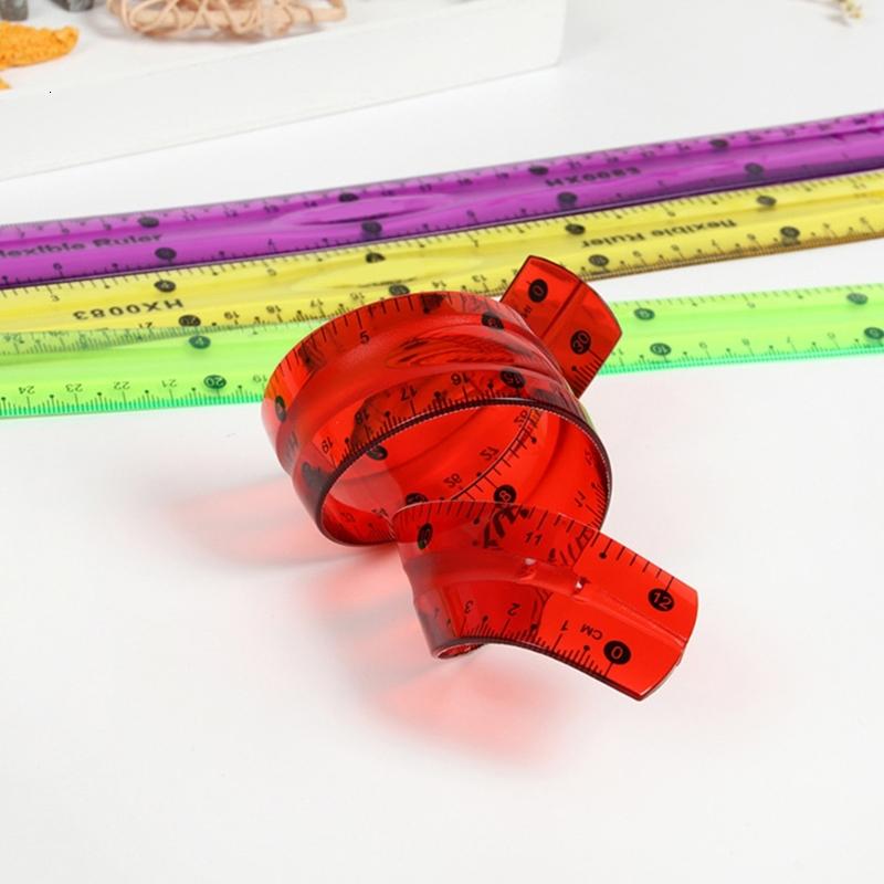 30cm Flexible Ruler Straight Ruler Mathematics Drawing Ruler Soft ...