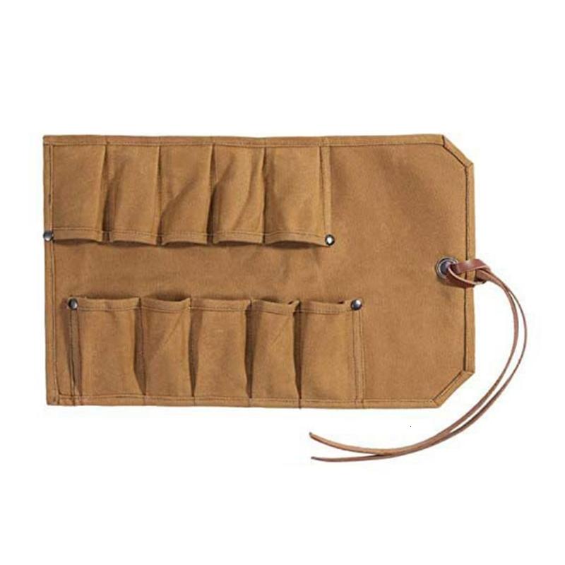 Tool Roll Heavy Duty Small Tool Bag Tool Pouch Waxed Canvas for Chisels ...
