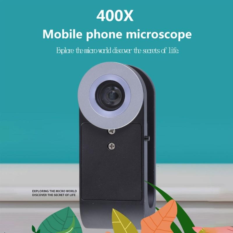 Microscope 100x Zoom Mini Microscope Built-in Battery for Smartphone ...